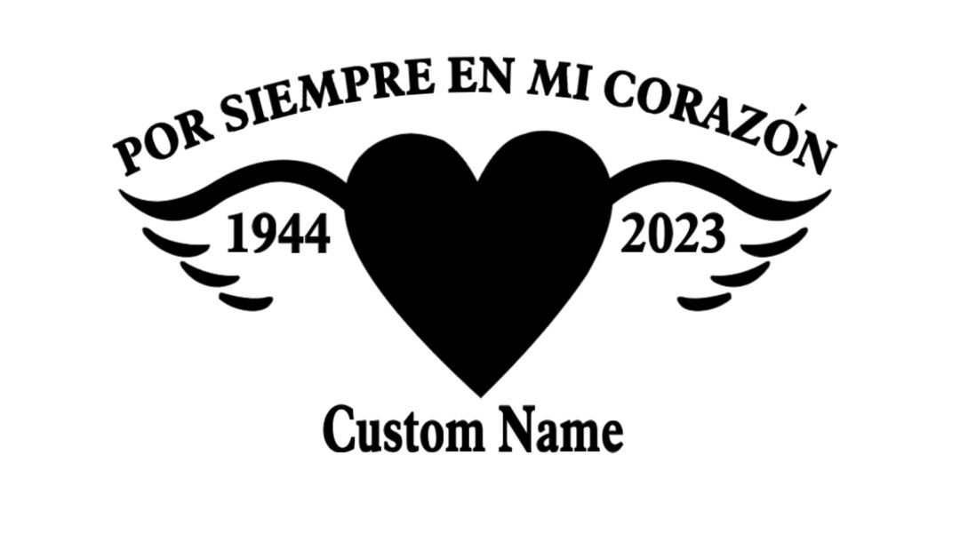 Personalized in Loving Memory RIP Forever in My Heart in Spanish Por ...