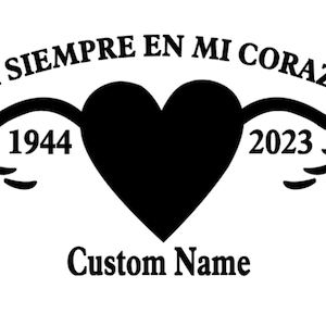 Personalized in Loving Memory RIP Forever in My Heart in Spanish Por ...