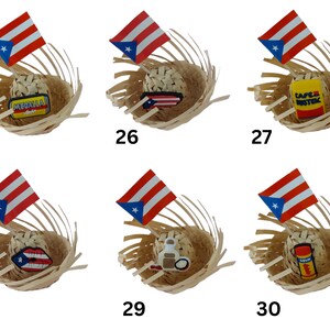 Mini 2" Pava Straw Traditional Hats & Toothpick Appetizer Puerto Rico ...