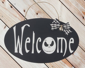 Jack Skellington Wreath Sign - Etsy