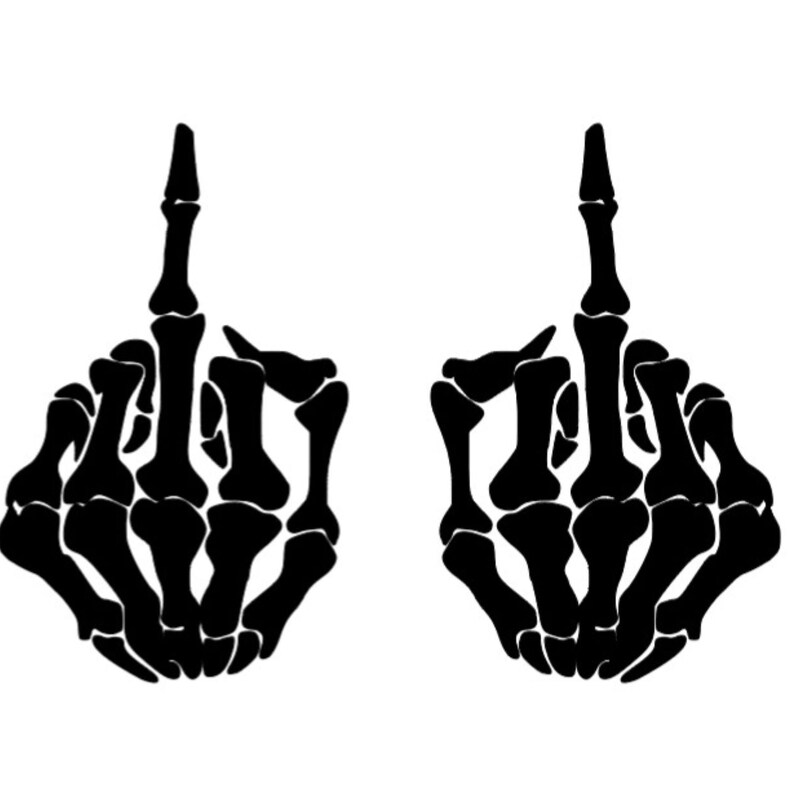 Middle Finger Decal - Etsy