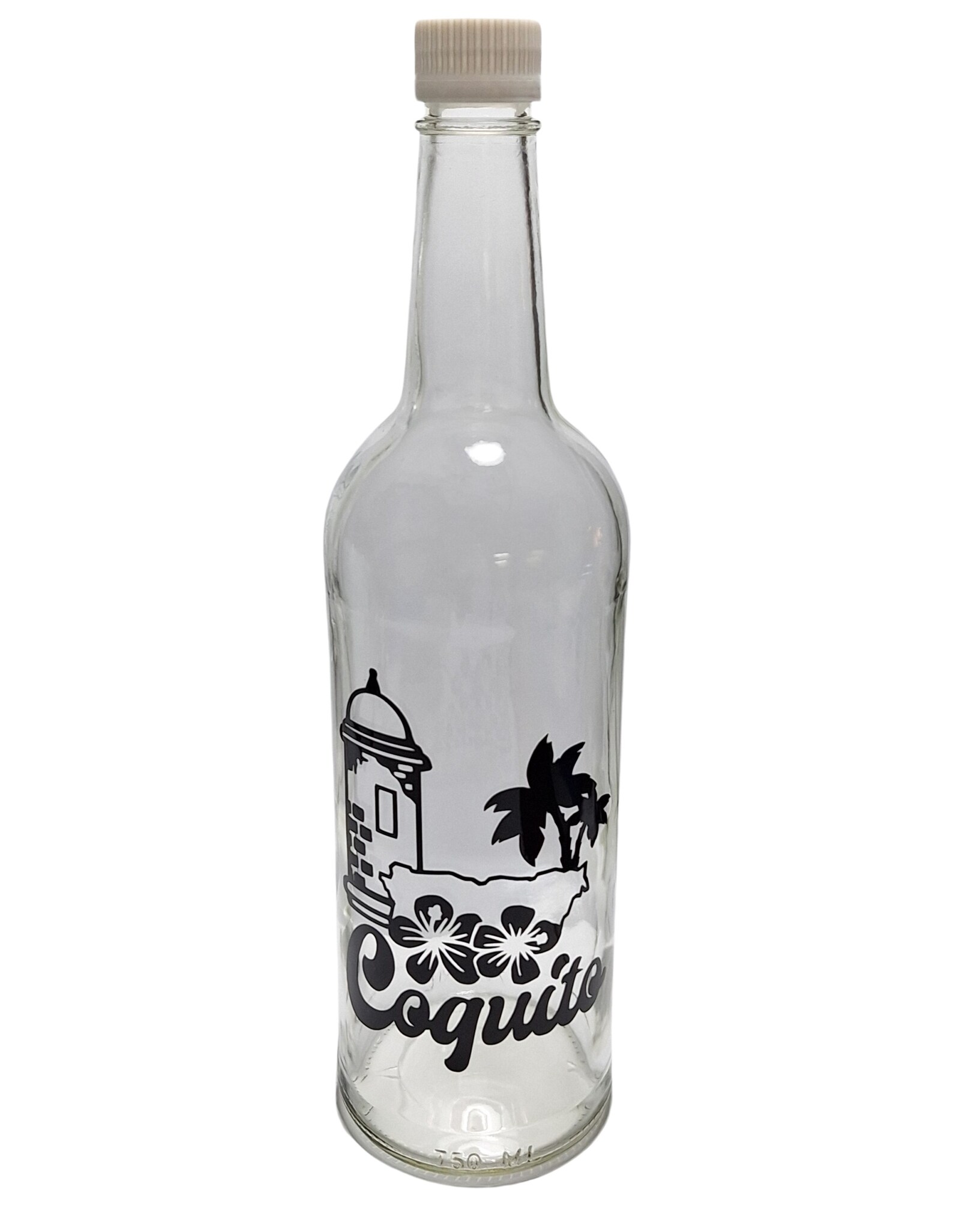 Coquito Bottle Decal Puerto Rico Flag Coquito Decal Sticker Glass ...