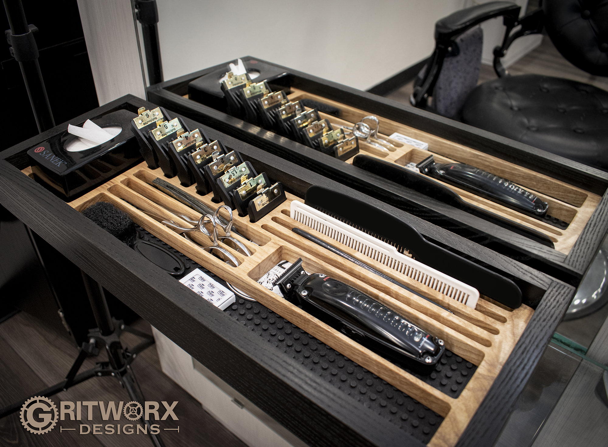 Barber Station | Barbershop Decor | Organizer Tray for Beard Trimmer ...