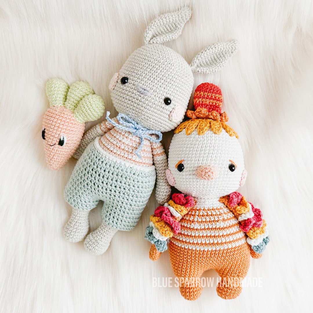 Bunny & Hen Crochet Pattern: Amigurumi Farm Animals (digital Download ...