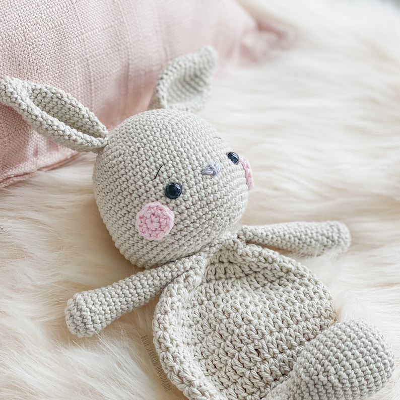 Crochet Bunny Lovey Amigurumi Toy Comforter Blanket - Etsy