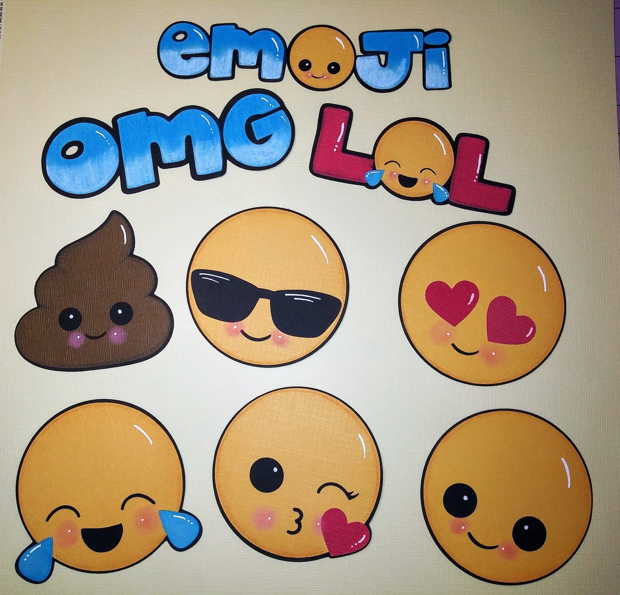 Emoji Paper Piecing Die Cut Embellishment Set - Etsy