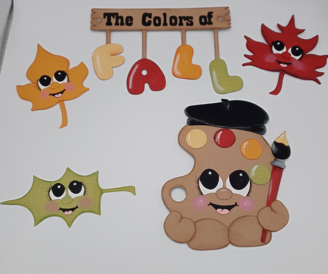 Colors of Fall Premade 3D Embellishment Paper Piecing Die Cut Hand Made ...