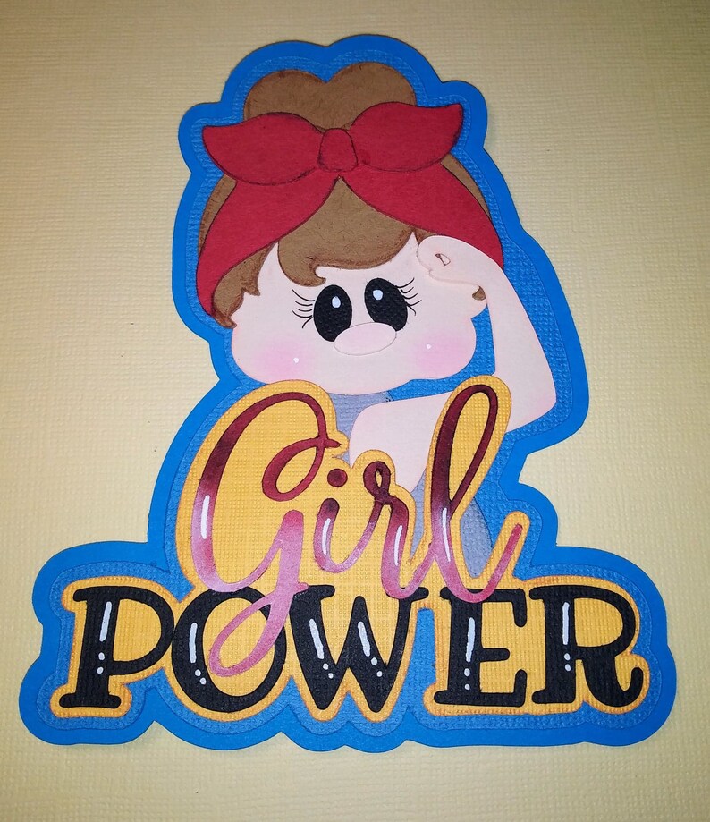 Girl Power Paper Piecing Scrapbooking Embellishment Die Cut - Etsy