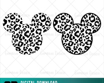 Mickey Svg | Mouse Head Svg | Mickey Leopard Svg | Mickey Ears Svg ...