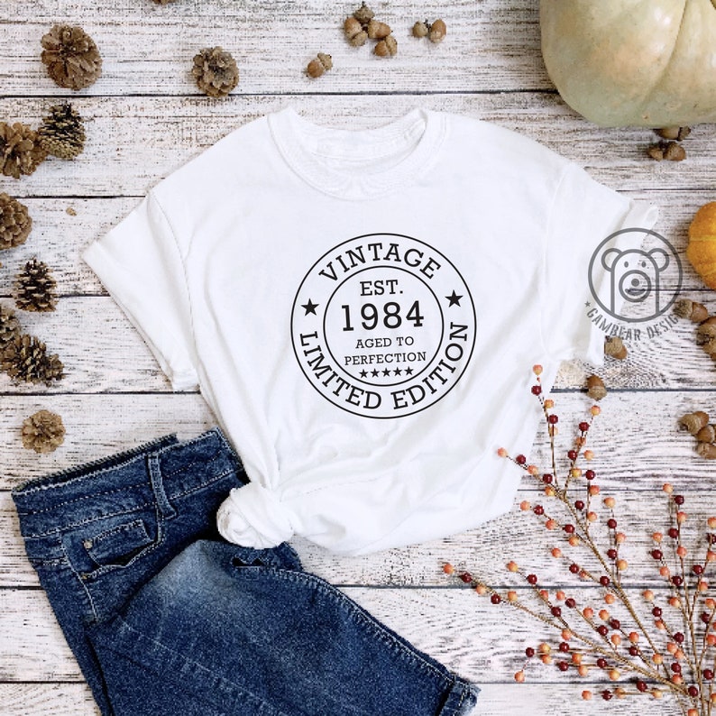 1984 Vintage Limited Edition Circle Svg | 38th Birthday Vintage Circle ...