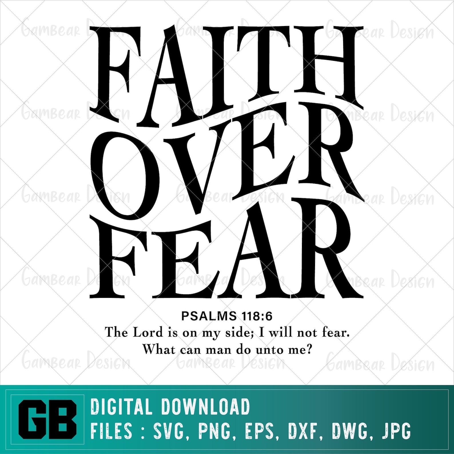 Faith Over Fear Svg – Faith Svg – Faith Png – Psalms Svg – Wavy Svg ...