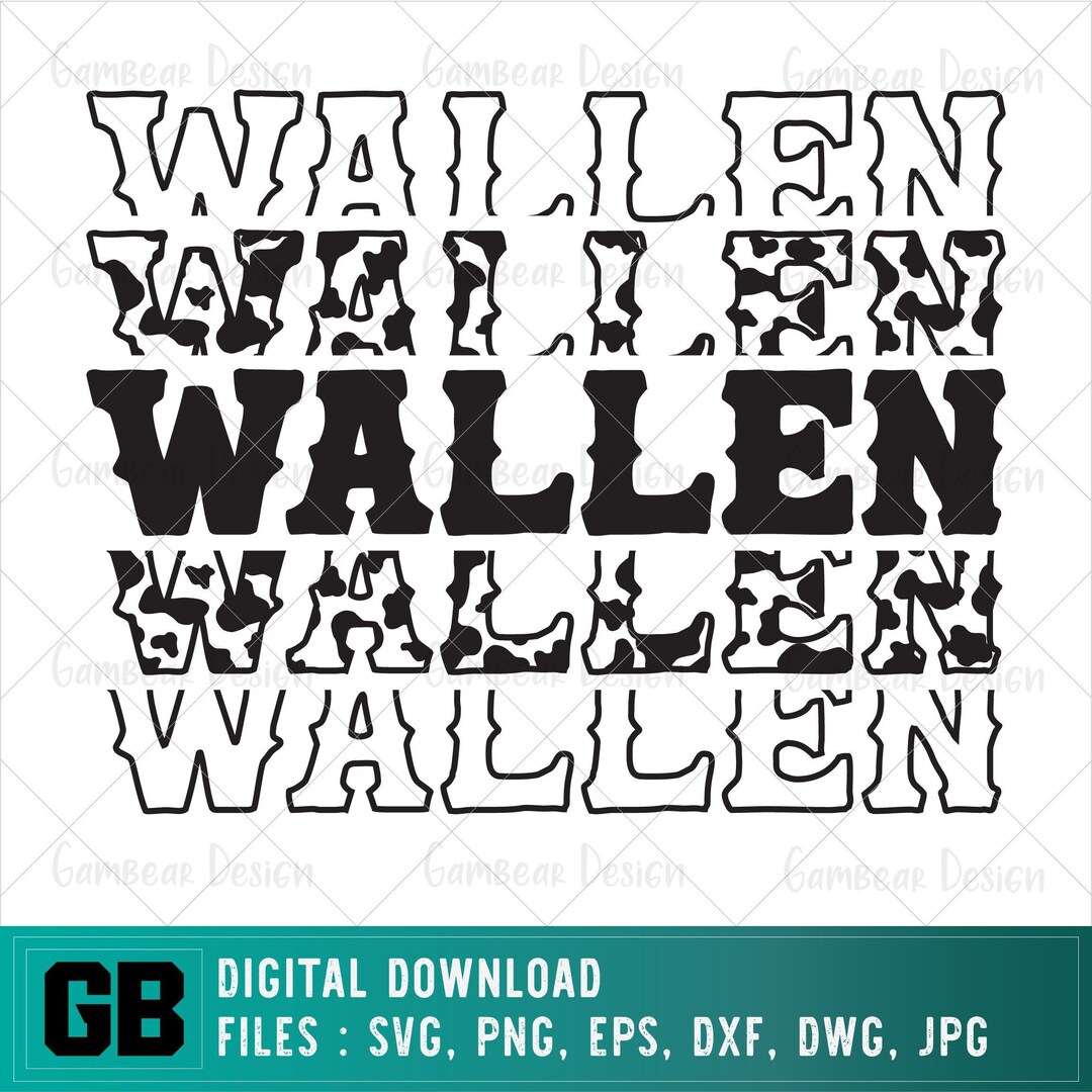 Wallen Svg, Wallen All Black Bullskull Svg, Country Music Svg ...
