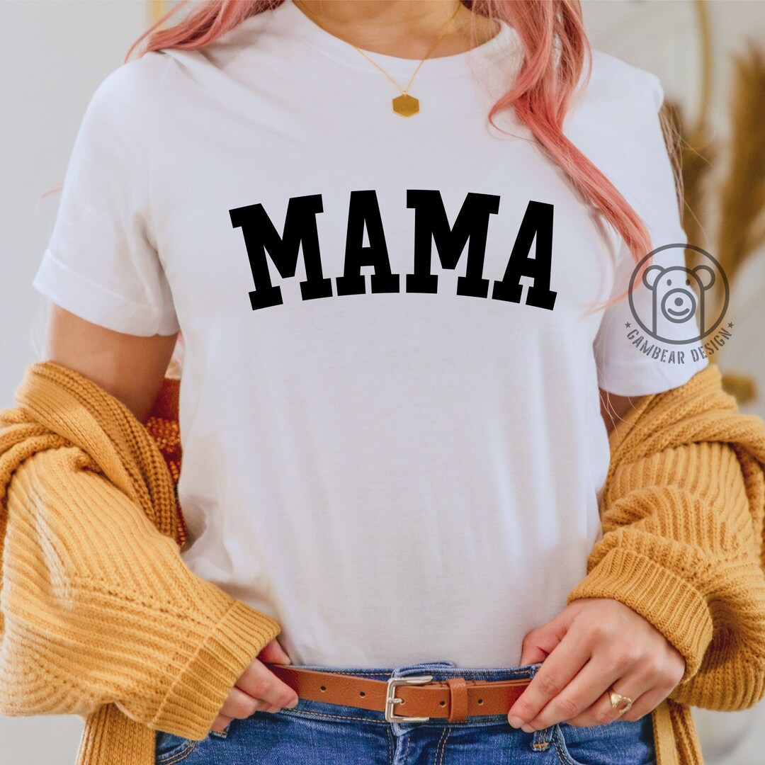 Mama SVG and PNG | Arched Mama SVG | Mom Shirt Svg | Mama Jersey Font ...