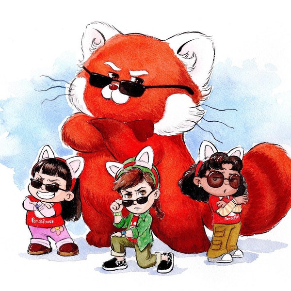 Turning Red Art - Etsy