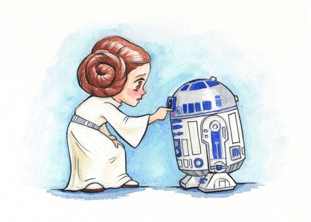 Princess Leia and R2D2 - Etsy