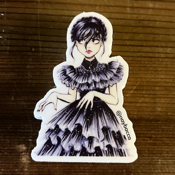 Wednesday Addams Vinyl Stickers - Etsy