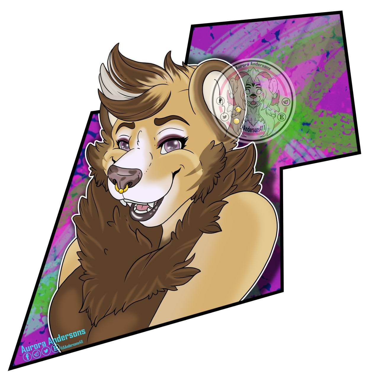 Custom Furry Art Badge - Etsy