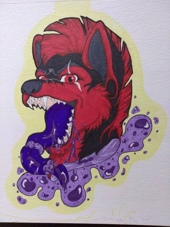 Candy gore art badge | Etsy