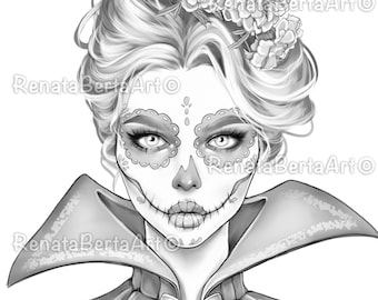 la catrina coloring page printable