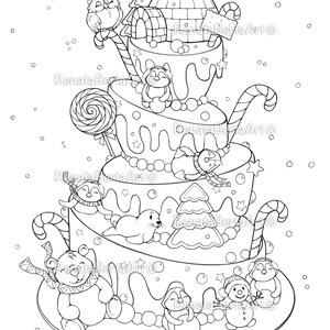 Winter Fun Line-art Coloring Page - Premium Coloring Page - Instant ...