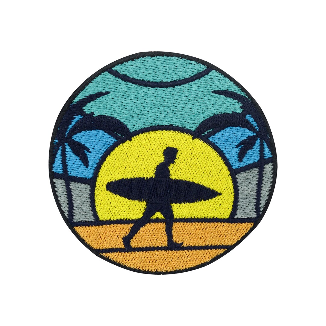 Patch to Iron Out Surfing on the Beach Sea Patches Palms - Etsy