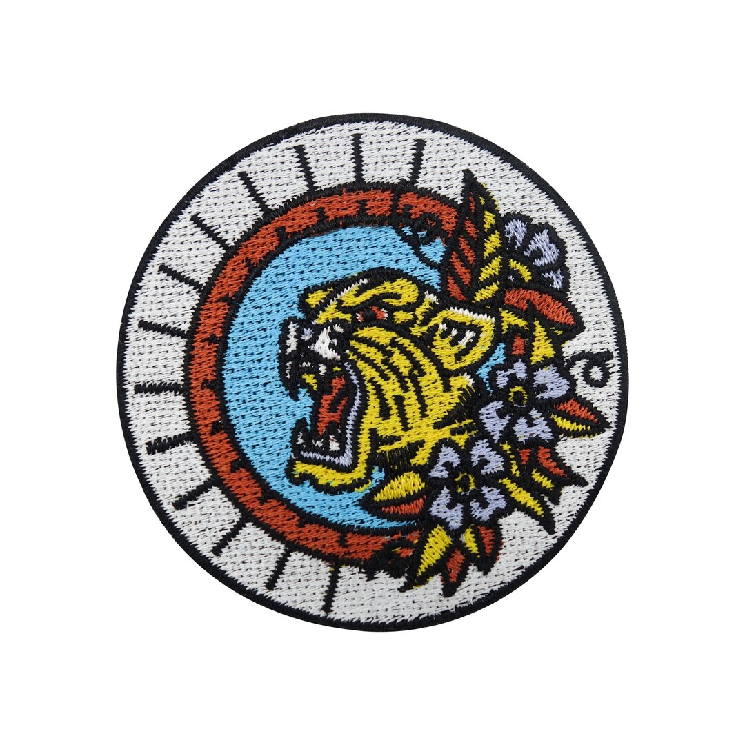 Patch Tattoo Tiger With Flowers Iron-on Patch | Tiger Head Patches ...