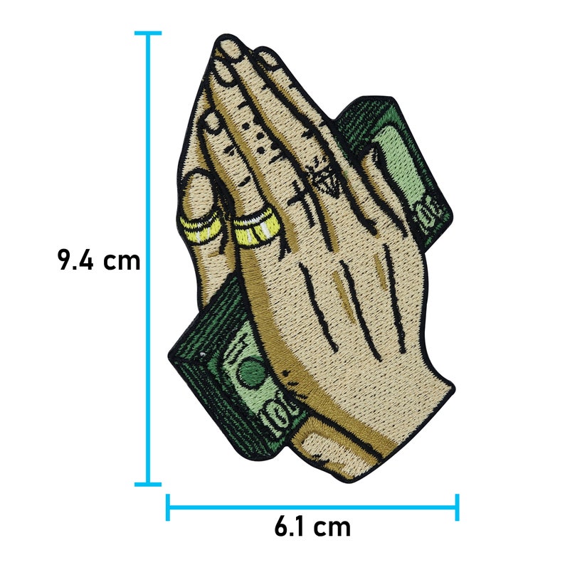 Iron-on Patch Pray for Money Hip Hop Patches Dollar Temple - Etsy
