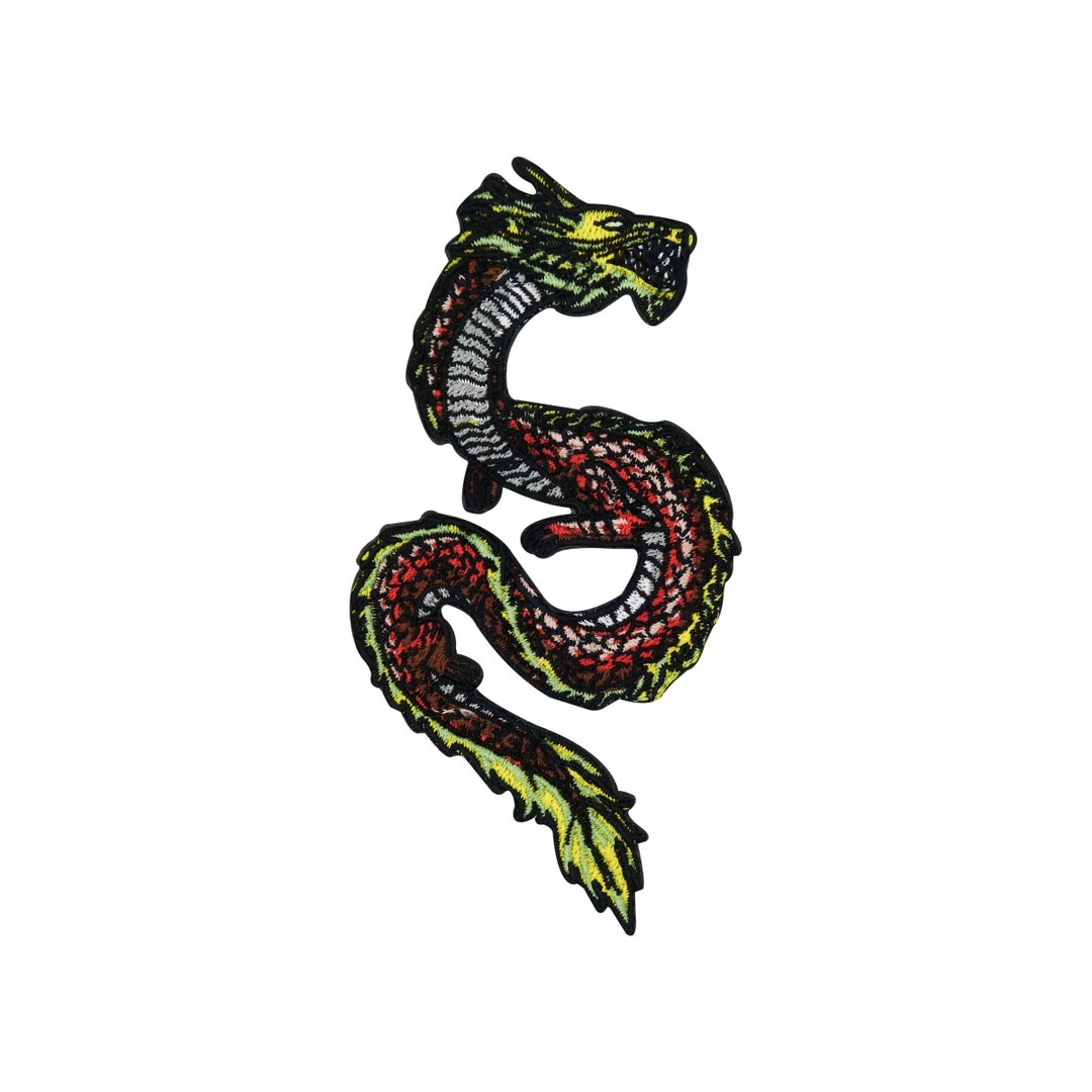 Iron-on Patch Red Yellow Dragon Dragon Patches, Dragons Iron-on Patches ...