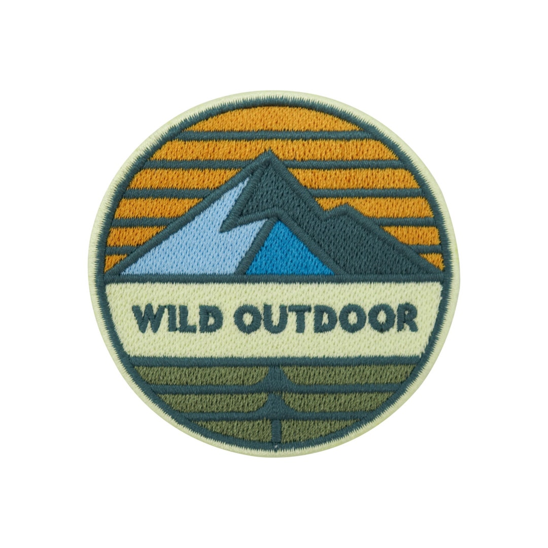 Iron-on Patch Wild Outdoor Mountain | Hiking Mountain Patches MTB Iron ...