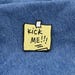 Iron-on Patch - Kick Me Note | Funny Patches, Biker Iron-on Patch ...