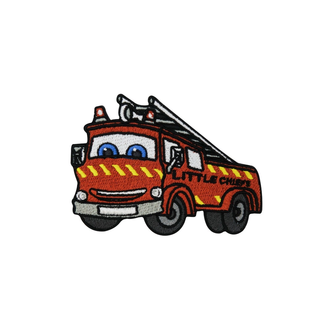 Iron-on Patch Fire Engine Little Chief Fire Engine Patches, Iron-on ...
