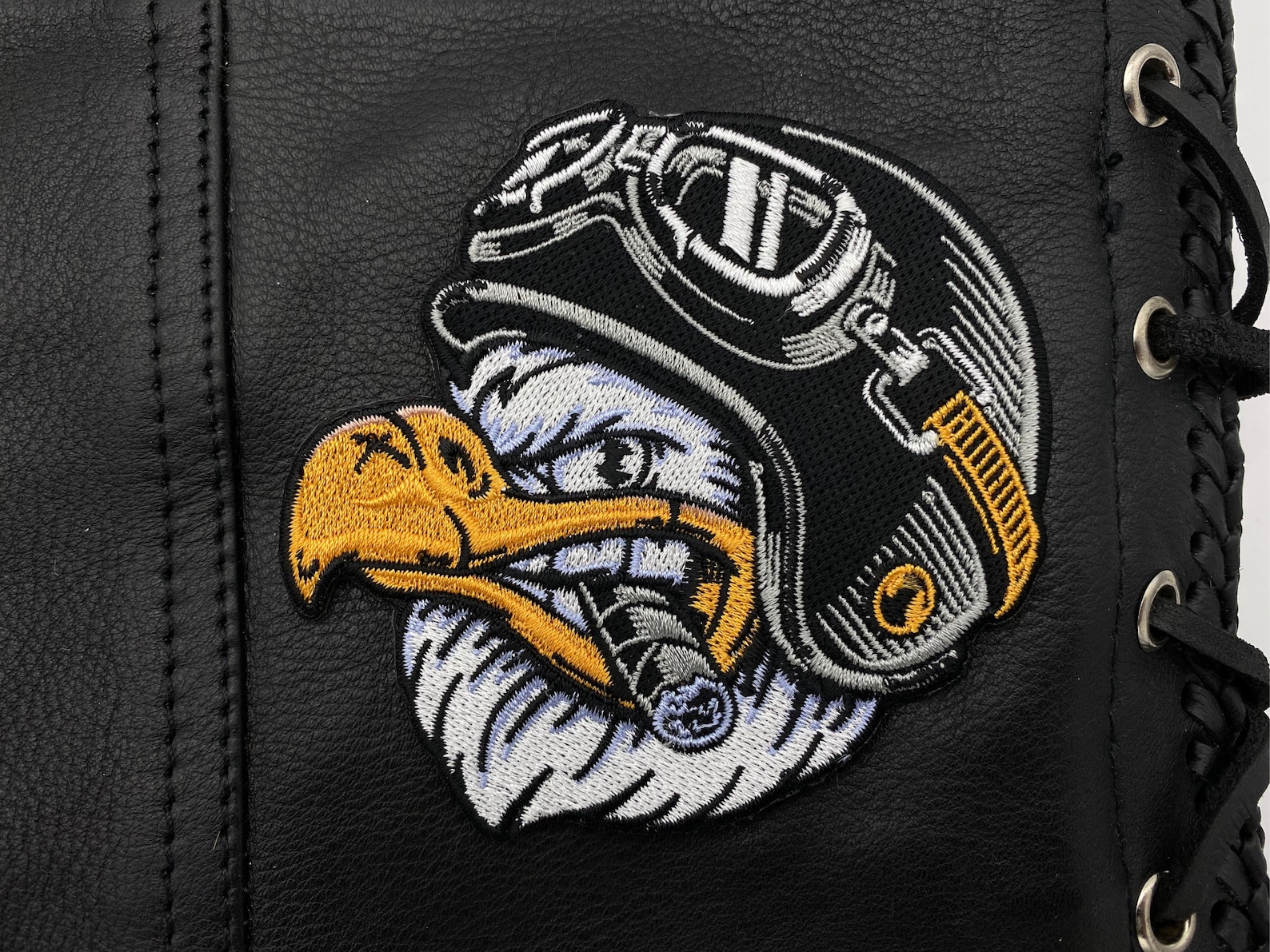 Iron-on Patch, Biker Eagle, for Leather Vests | Motorcycle Vest Patches ...