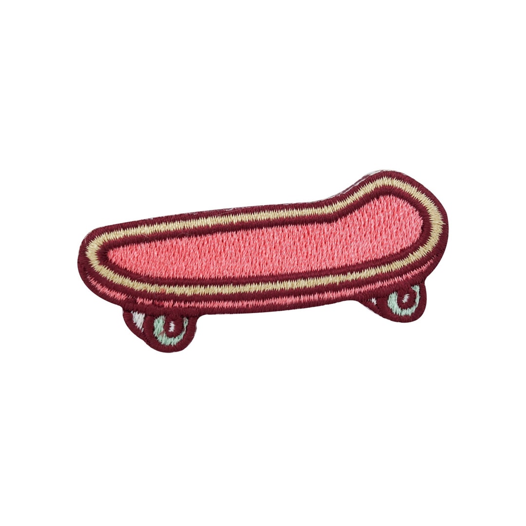 Small Pink Skateboard Iron-on Patch Skater Patches, Skate Iron-on Patch ...