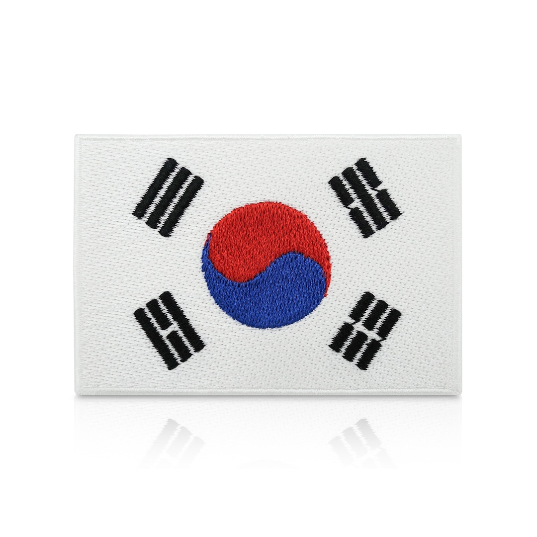 South Korea Flag - Iron-on or Self-adhesive Patch | Korean Flag Patches, Korea Patches - Etsy
