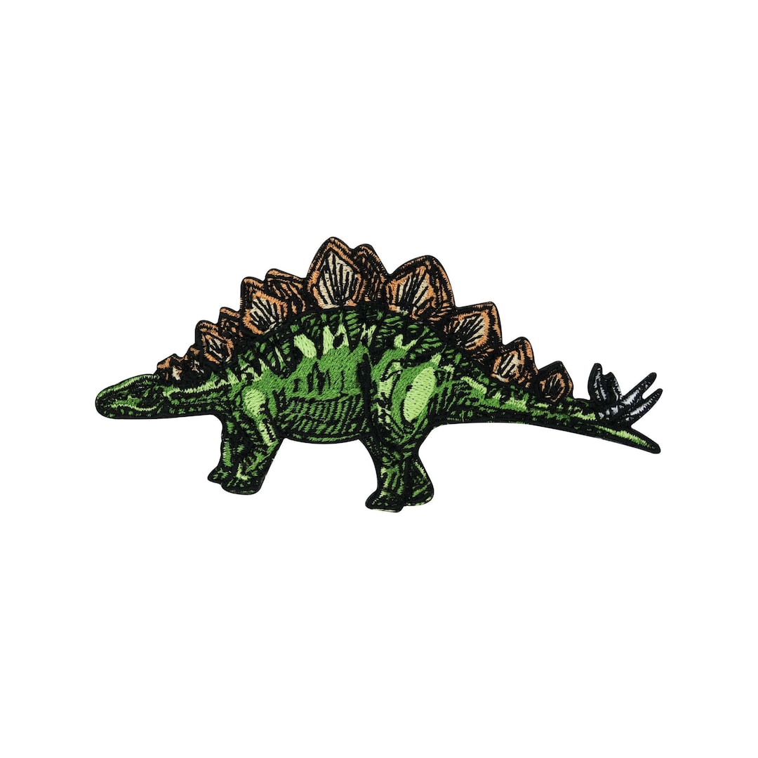 Stegosaurus Dino Iron-on Patch Dinosaur Patches Animals Iron-on Patches, Patches, Patches Kids ...