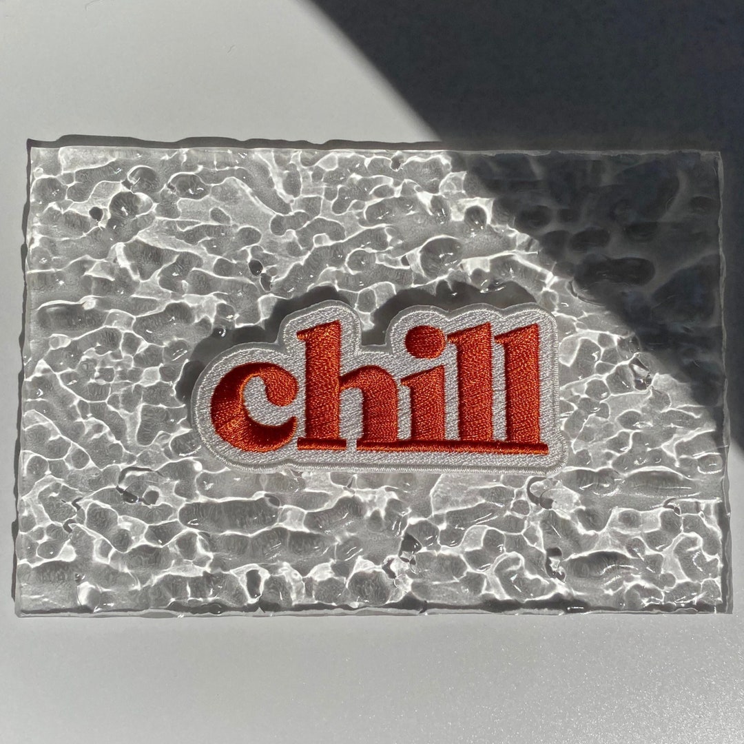 Iron-on Patch Orange Chill Retro Saying Patches, Vintage Iron-on Patch ...