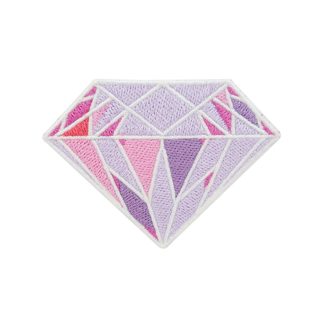 Iron-on Pink Diamond Patch Diamond Patches Crystal Iron-on Patches ...
