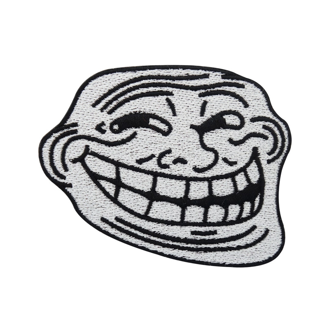 Iron-on Patch Trollface Meme Troll Face Patches Funny - Etsy