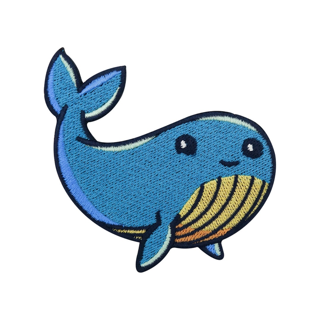 Iron-on Patch Children's Whale Fish Patches Iron-on - Etsy