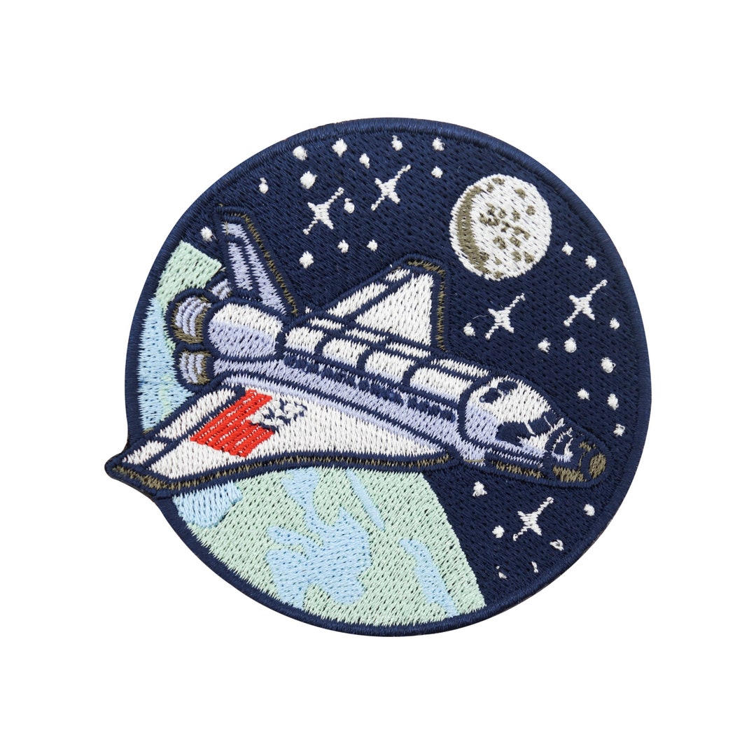 Iron-on Patch Spaceship in Space Planet Patches Astronaut Space Travel ...