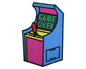 Game Over 8 Bit Embroidered Patch 80's Classic Gaming - Etsy