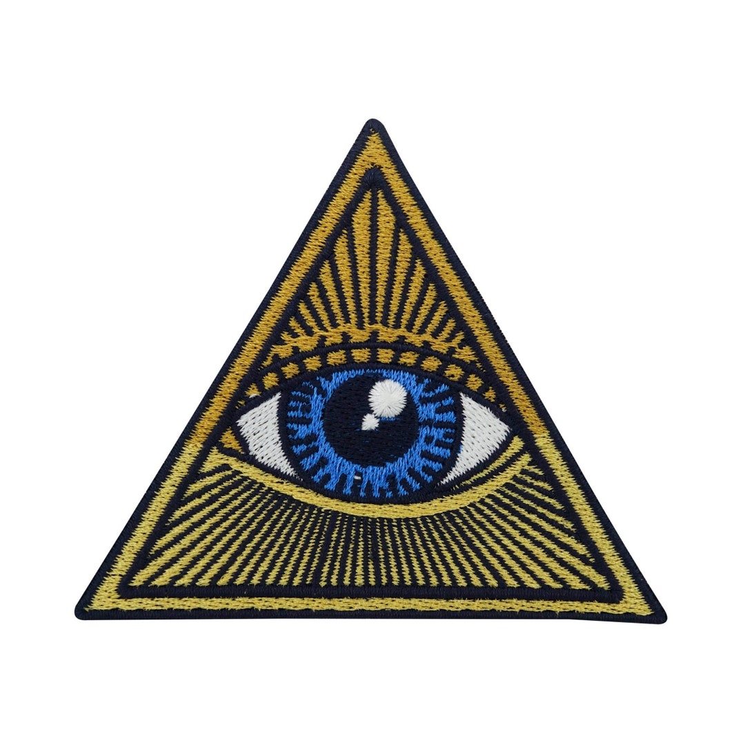 Iron-on Patch Retro Illuminati Triangle | Vintage Tattoo Patches ...