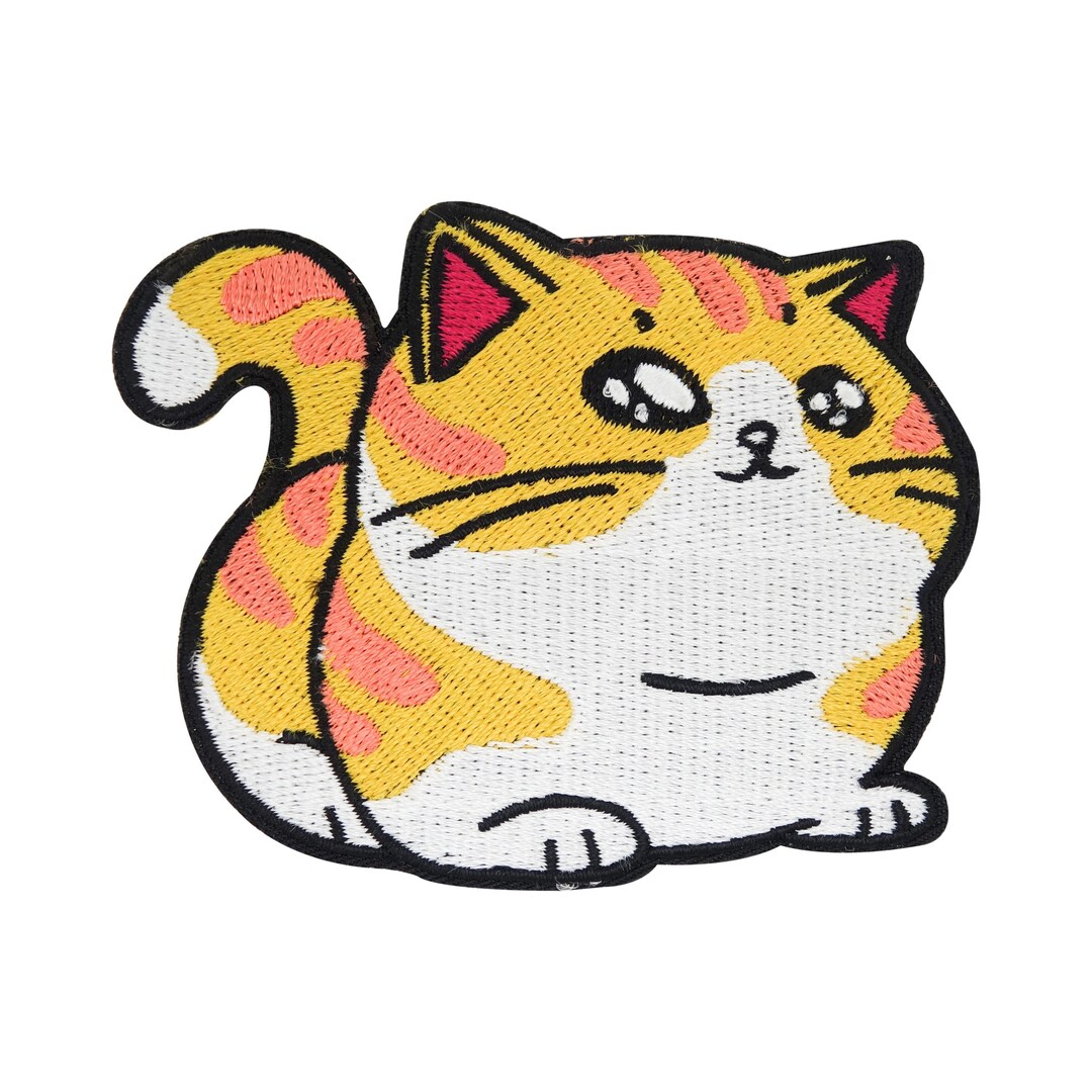 Iron-on Patch Cute Fat Cat Orange Cat Patch - Etsy