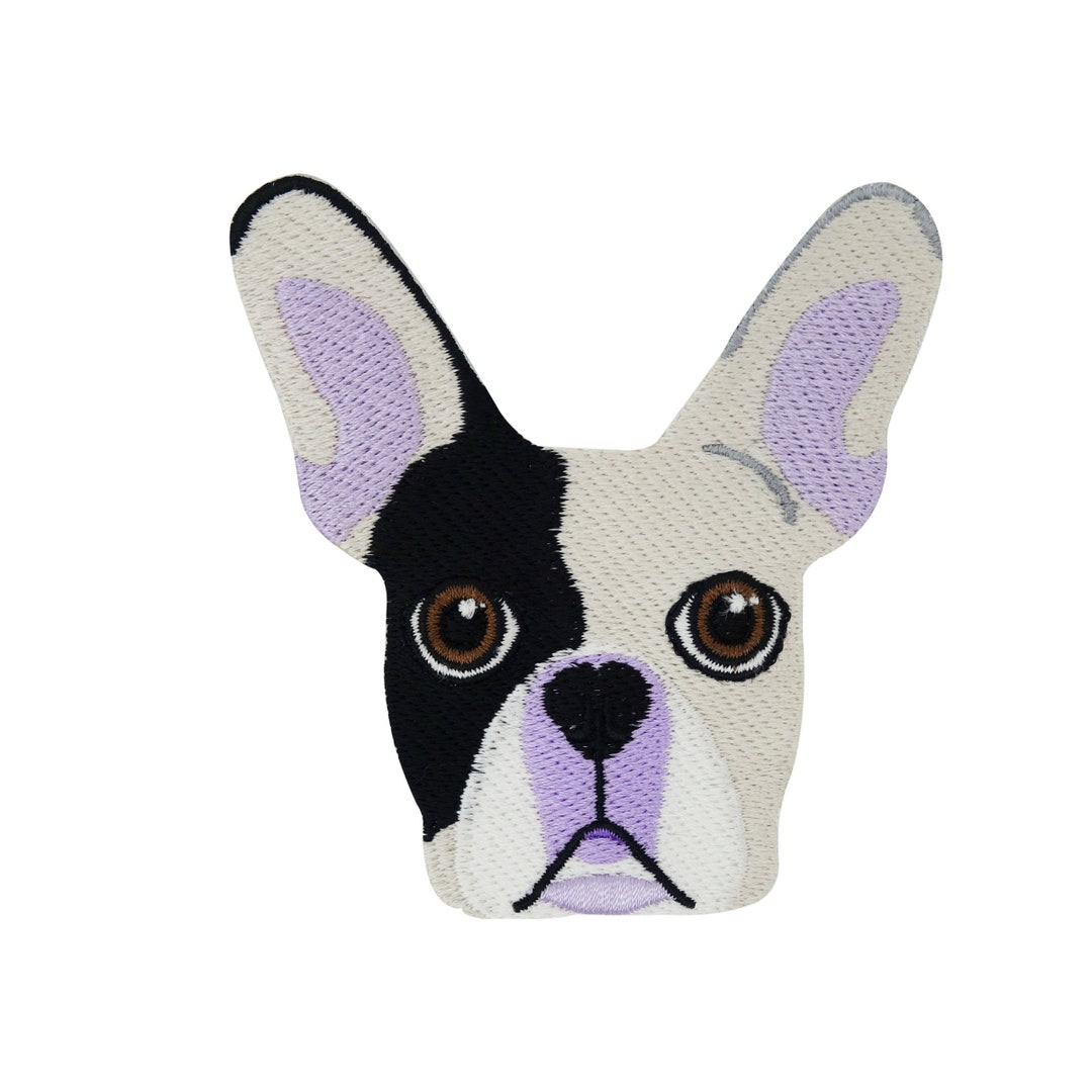 Iron-on Patch French Bulldog Dog | Dog Patches, Dog Puppy Iron-on ...