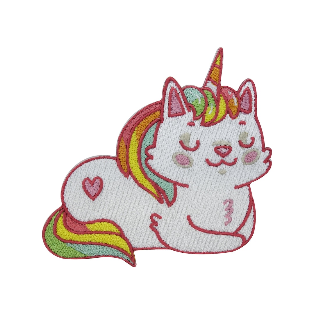 Iron-on Patch Unicat Cute Unicorn Cat Unicorn Patches, Cat Iron-on ...