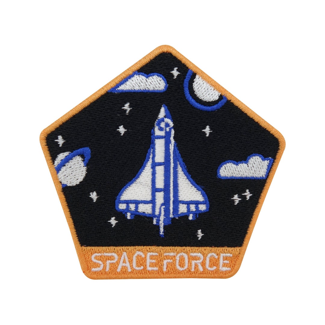 Iron-on Patch Space Explorer Collection: Space Force Rocket Moon ...