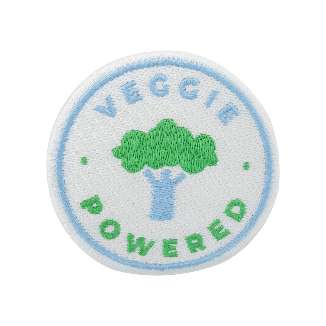 Patch to Iron on Veggie Powered Vegetarian Patches, Vegan Iron-on ...