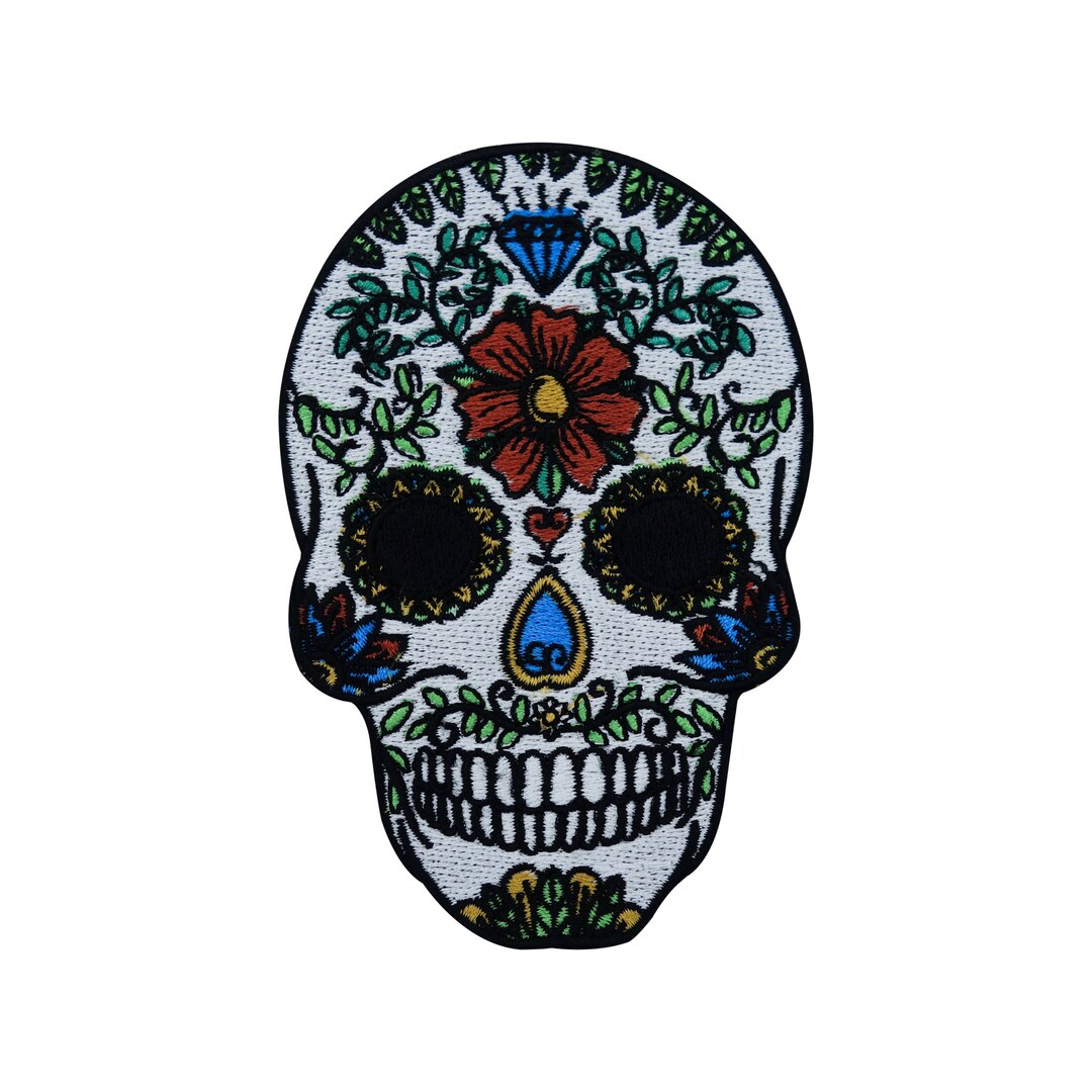 Patch for Ironing White Skull With Diamond on the Forehead - Etsy