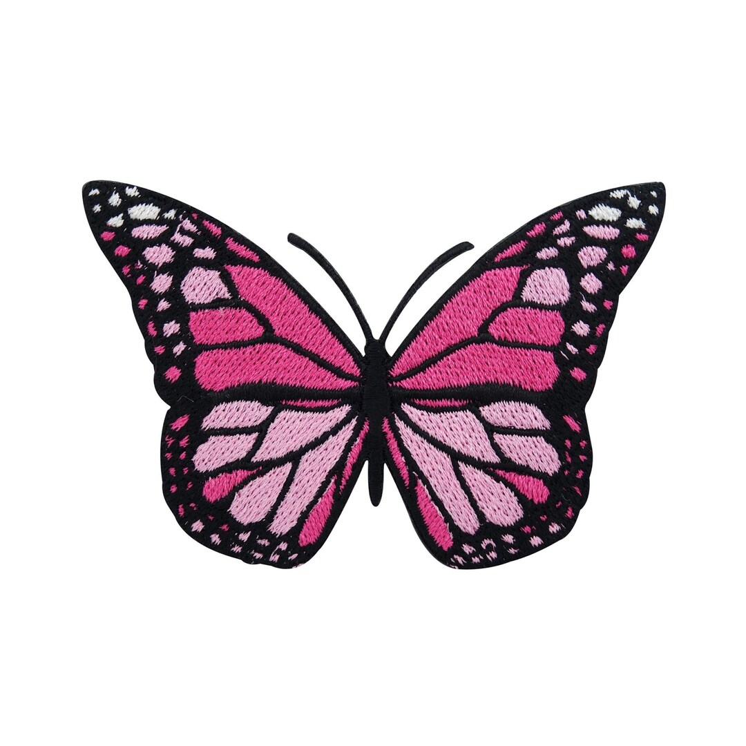 Iron-on Patch High Quality Pink Butterfly Butterfly Patches, Iron-on ...