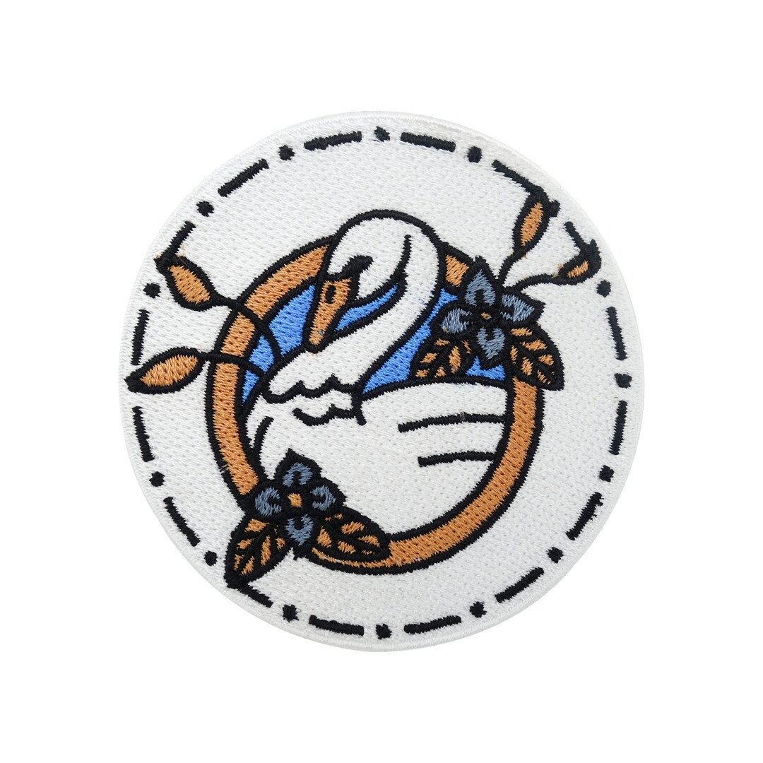 White Swan Patch for Ironing Flower Animal Patches, Bird Iron-on Image ...
